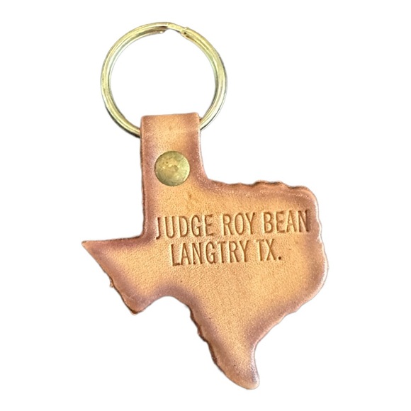 Vintage | Accessories | Vintage Leather Texas Shaped Keychain Ring ...